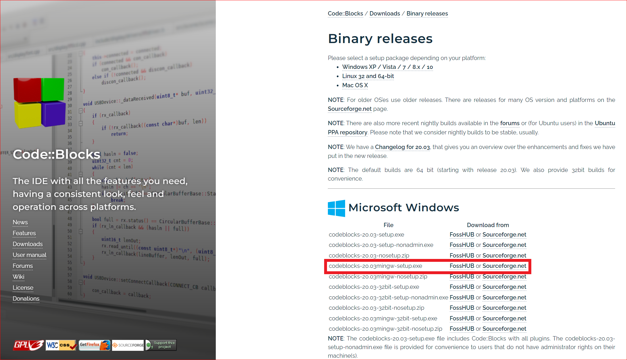 C언어 프로그래밍 IDE 설치 방법 [Code::Blocks(코드블록)] :: 모비아트 연구실
