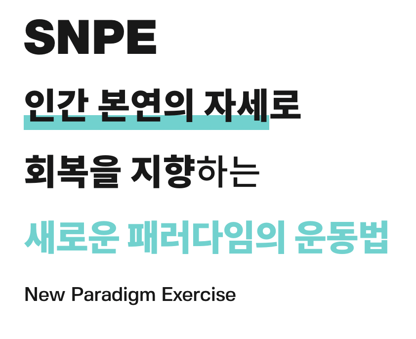 현대인들의 필수 운동 "snpe 바른자세 척추운동" 왜 해야하는가