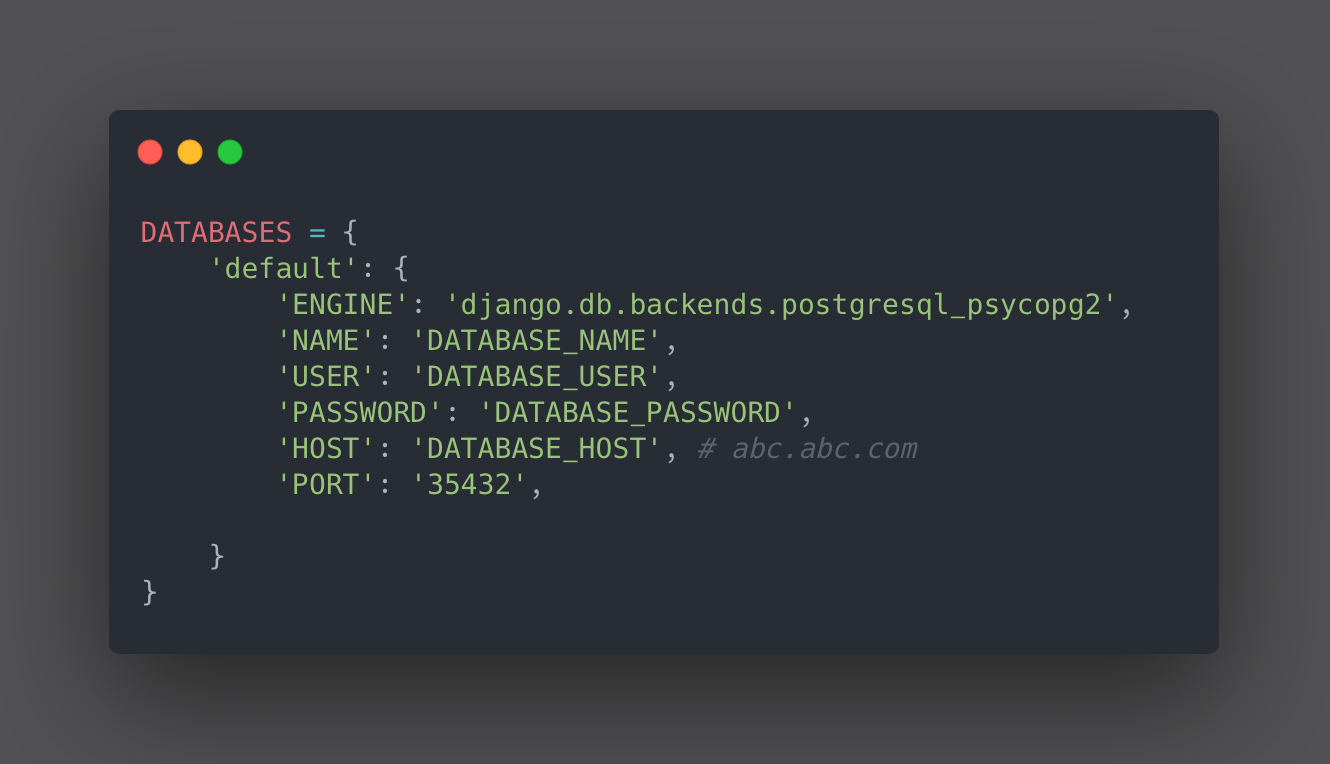 Django rest Api with postgresql on MAC