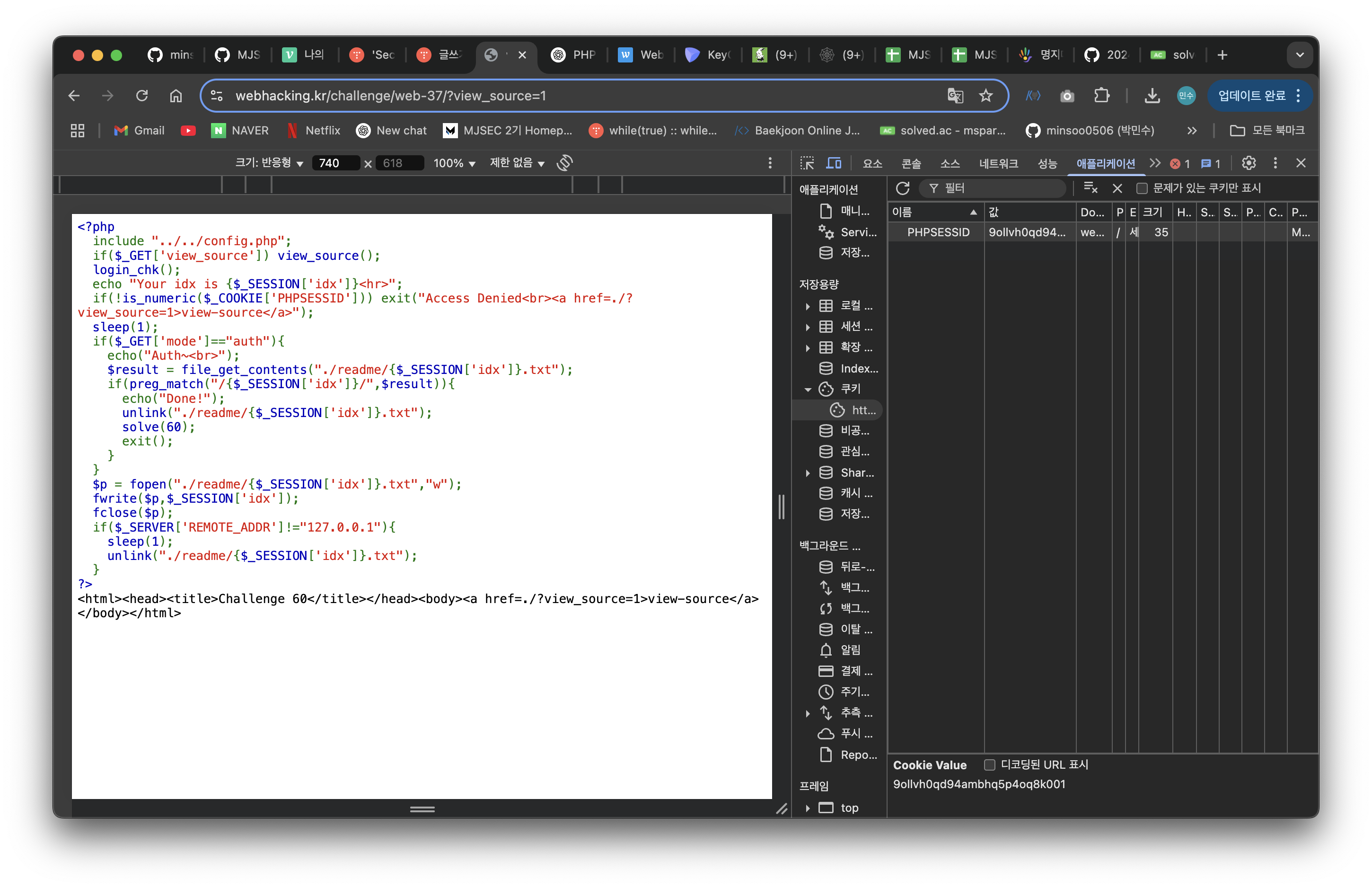 webhacking.kr old-60 풀이 — while(true)