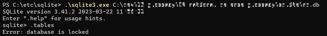 Sqlite Error Database Is Locked Ti이야기