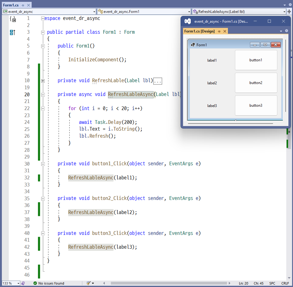 Winform async, await