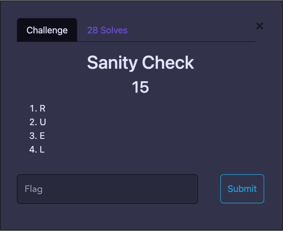[T3N4CI0US CTF] MISC - Sanity Check Write Up