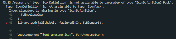 [fontawesome] Argument of type 'IconPack' is not assignable to ...