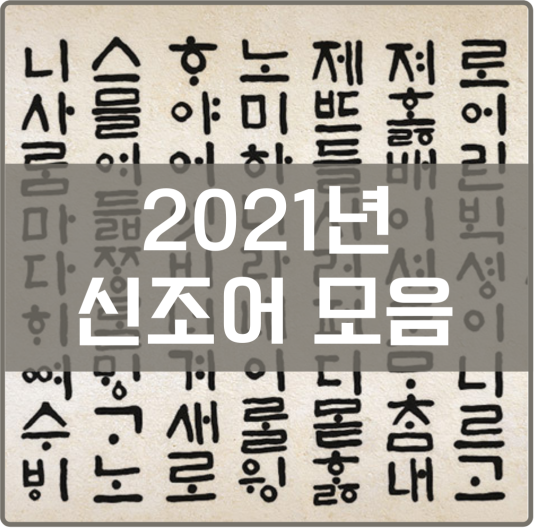 2021 신조어 모음/신조어 테스트