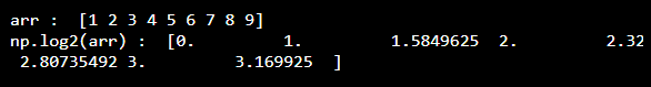 파이썬 numpy ufunc 로그 - Log