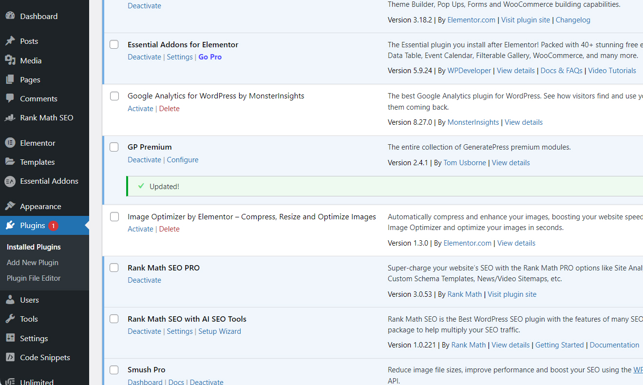 워드프레스 GP Premium 업데이트 실패: Update failed: Download failed. Unauthorized