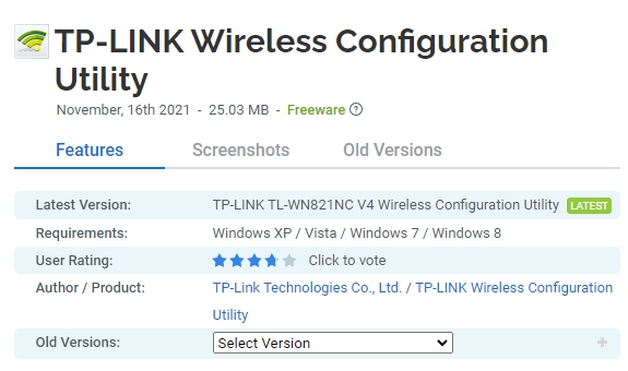 TP-LINK Wireless Configuration Utility 무료 다운로드