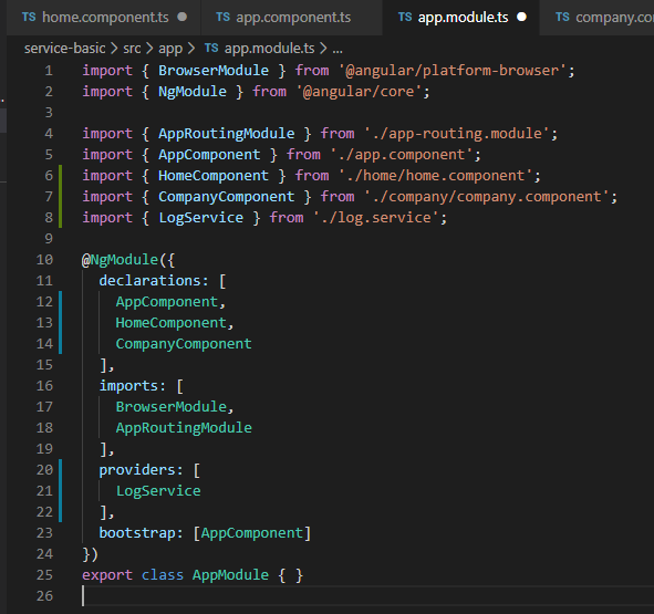 Angular - service(3) Module Provider
