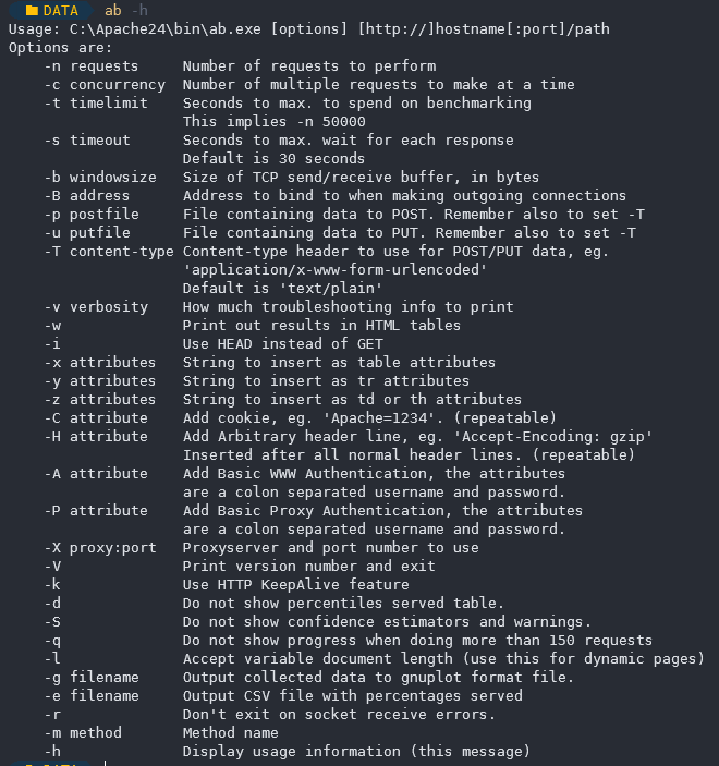 Apache Bench 설치 및 사용법 (window, ubuntu