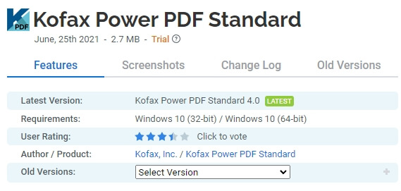 Kofax Power PDF Standard 무료 다운로드