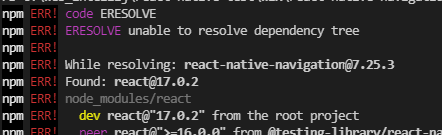 npm install 시 npm ERR! code ERESOLVE unable to resolve dependency tree 오류가 발생한다면 :: Leirbag