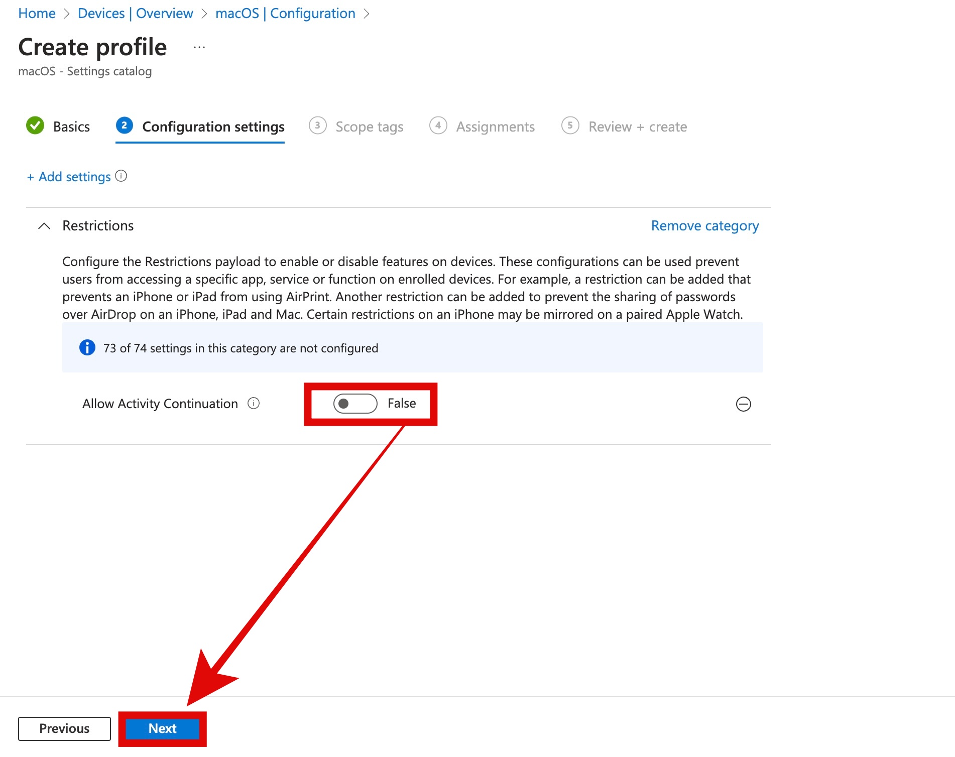 Intune macOS Handoff 차단 정책 설정 방법 :: Benjamin's Note