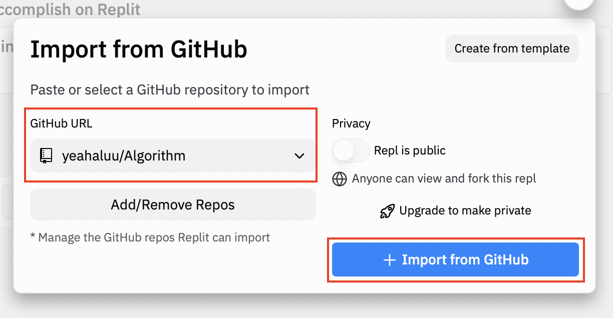 Replit 사용법 - Replit 시작과 Github 연결(잔디 에러)까지 for 알고리즘 공부