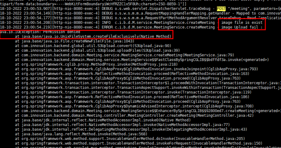[Solved][Ubuntu] ERROR c.i.b.d.M.service.Service.'...' - Permission denied & java.base/java.io ...