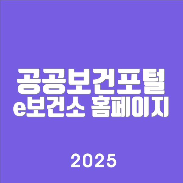 공공보건포털 e보건소 홈페이지 (https://www.e-health.go.kr)
