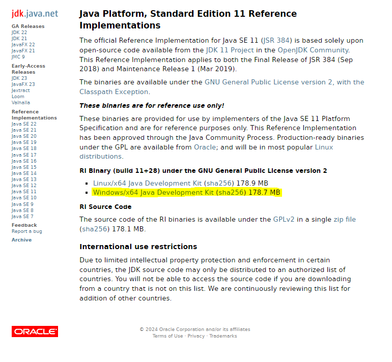 [JAVA] OpenJDK 11 다운로드 (Oracle X)