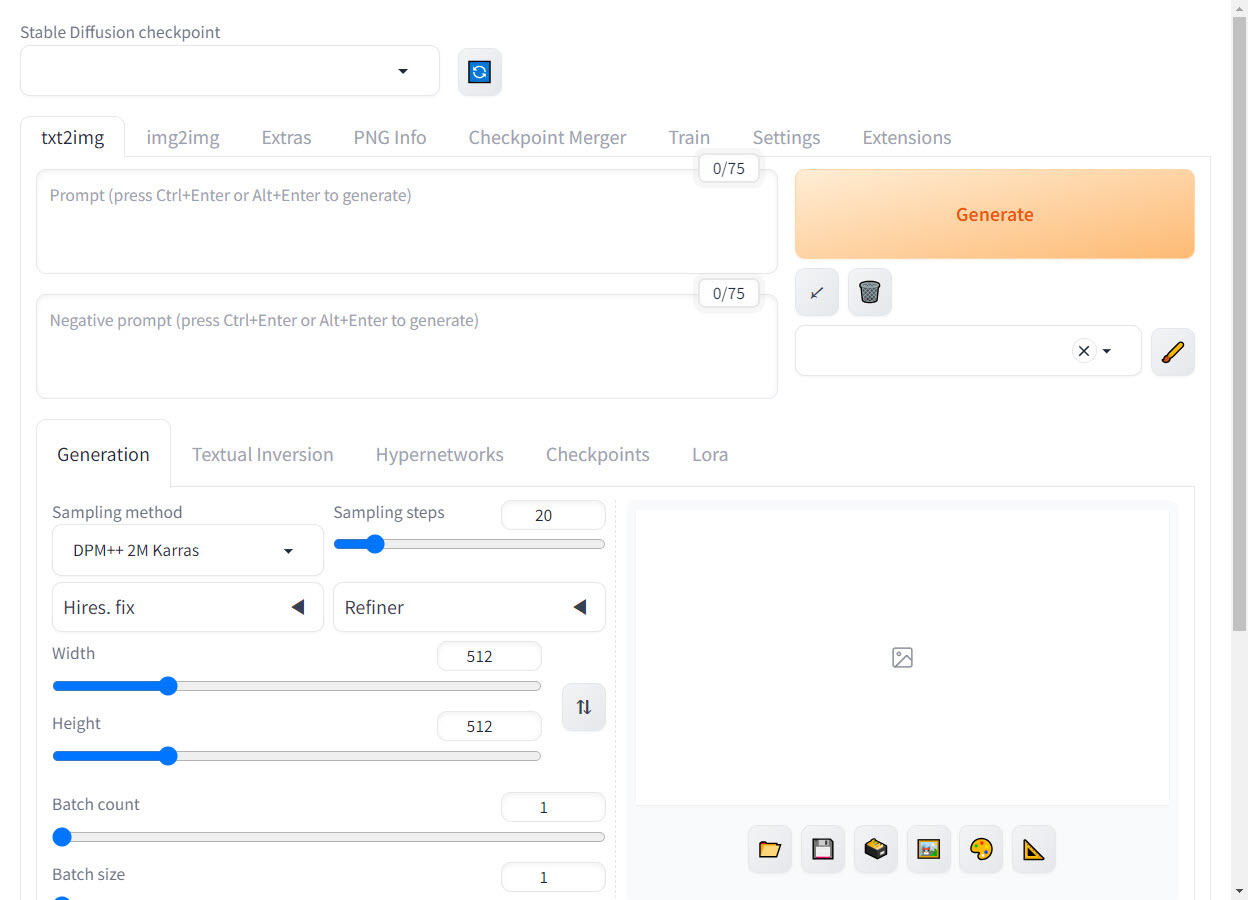 스테이블 디퓨전 웹 UI(Stable Diffusion webUI) 설치하기(Git, PowerShell을 사용한 방법)