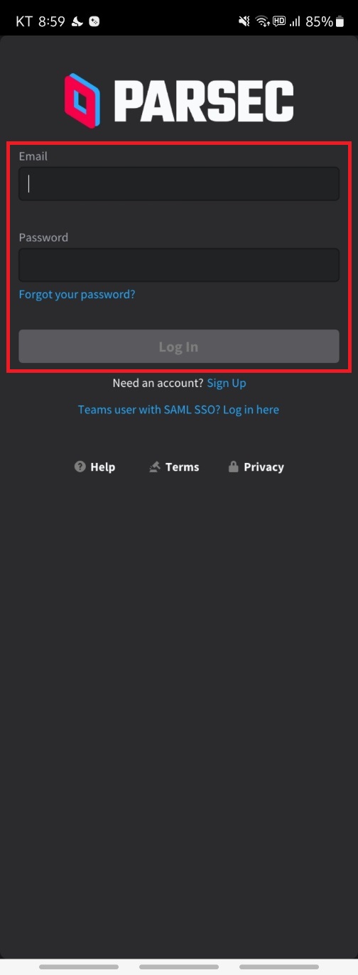 스마트폰에서 PC 원격 사용 프로그램 파섹(Parsec)