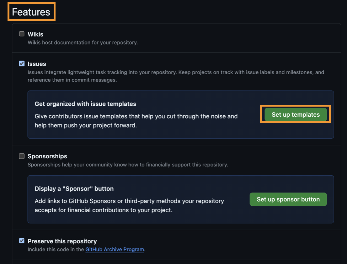 [Git] Issue template, PR template 만드는 방법