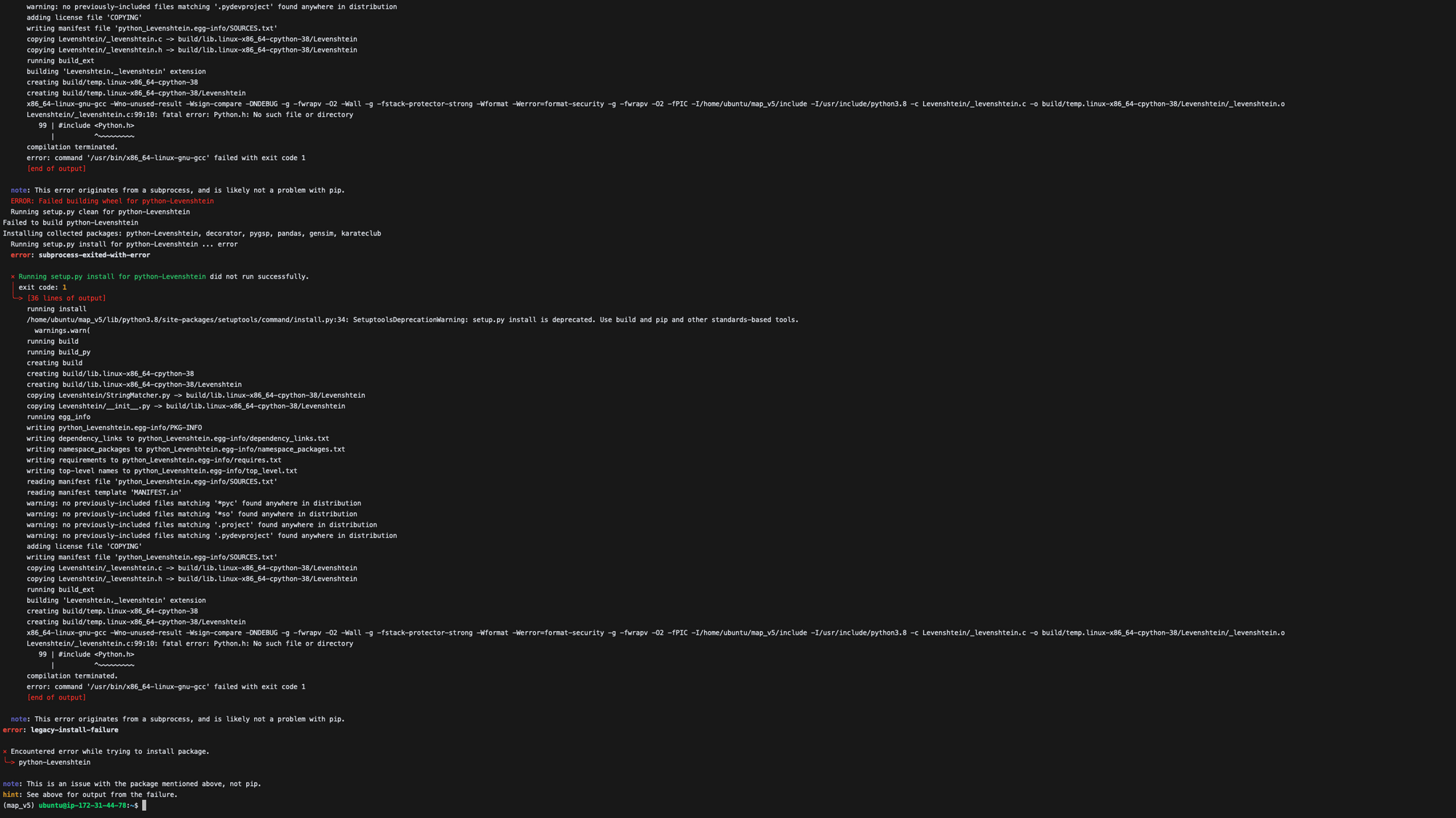 [Ubuntu] Python.h: No such file or directory