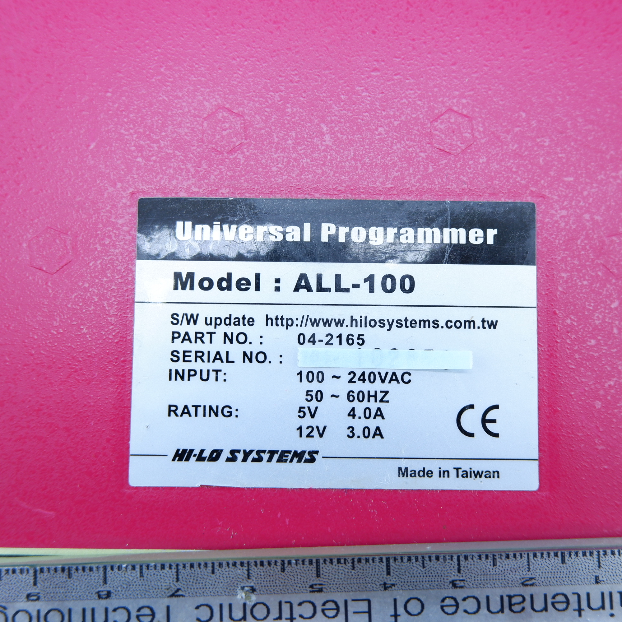 ALL-100 [ETC CONTROLLER] HI-LO SYSTEMS UNIVERSAL GANG PROGRAMMER ALL ...