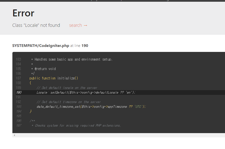 Class "Locale" not found