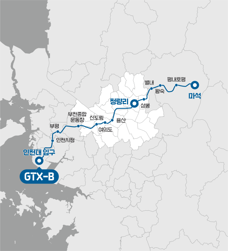 GTX A,B,C 전체 노선 및 개통일 간편정리(평택 추가)