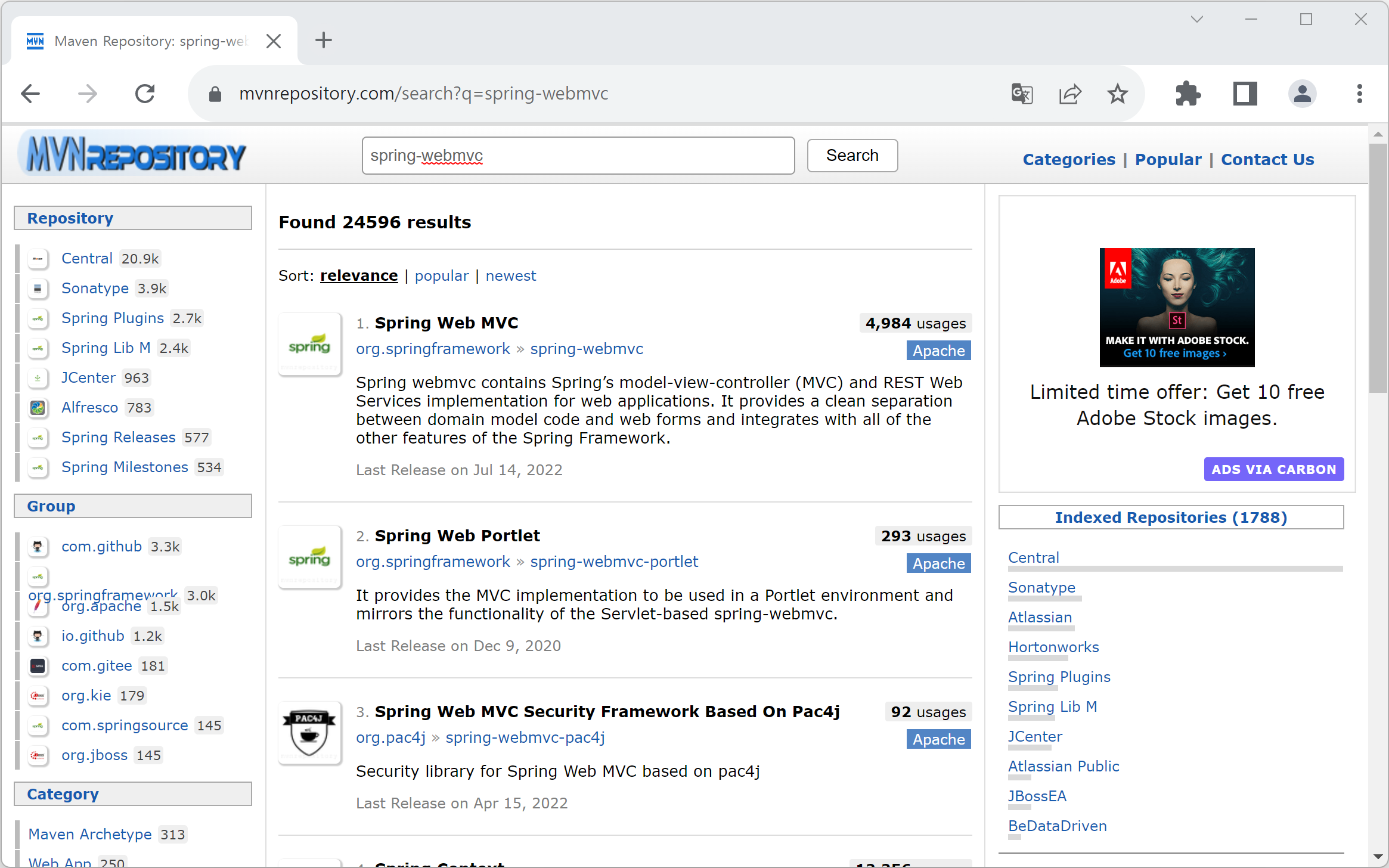 Eclipse에 Spring Framework 적용 (spring-webmvc 5.2.22)
