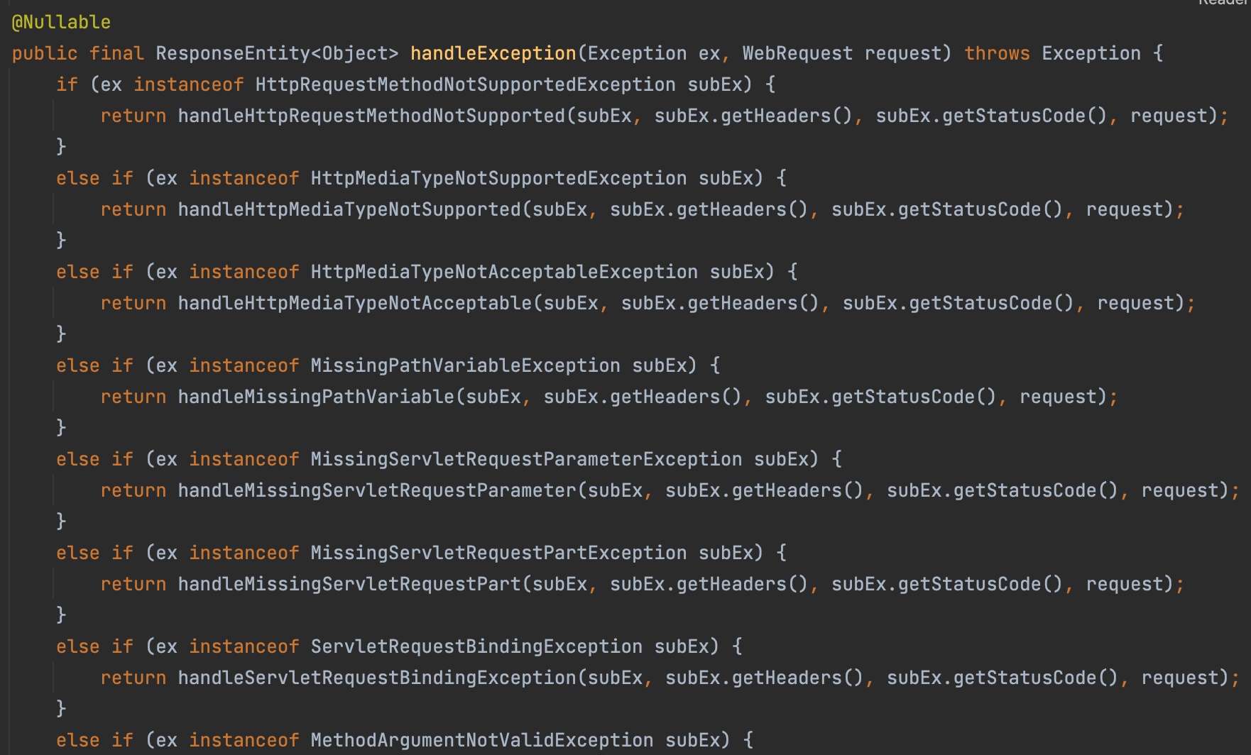 ResponseEntityExceptionHandler 사용하는 이유 — 장똥구리의 돈 굴리기