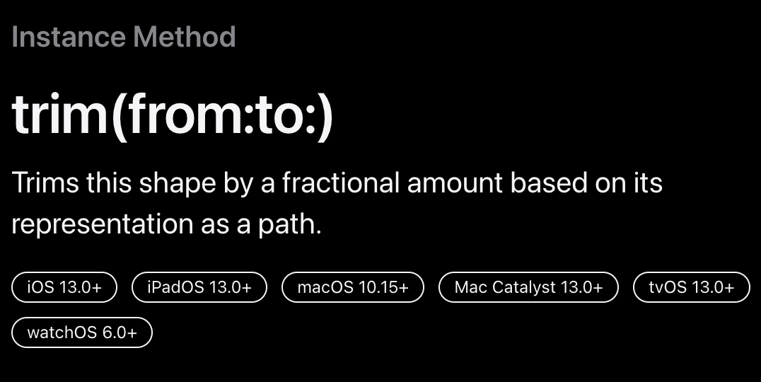 Ios Swiftui Trimfromto 사용 방법