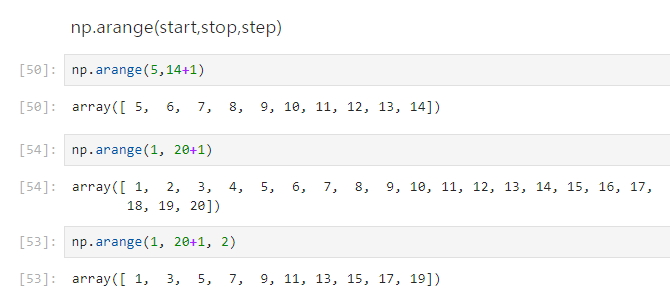 Numpy 기능 - range와 arange 그리고 linspace