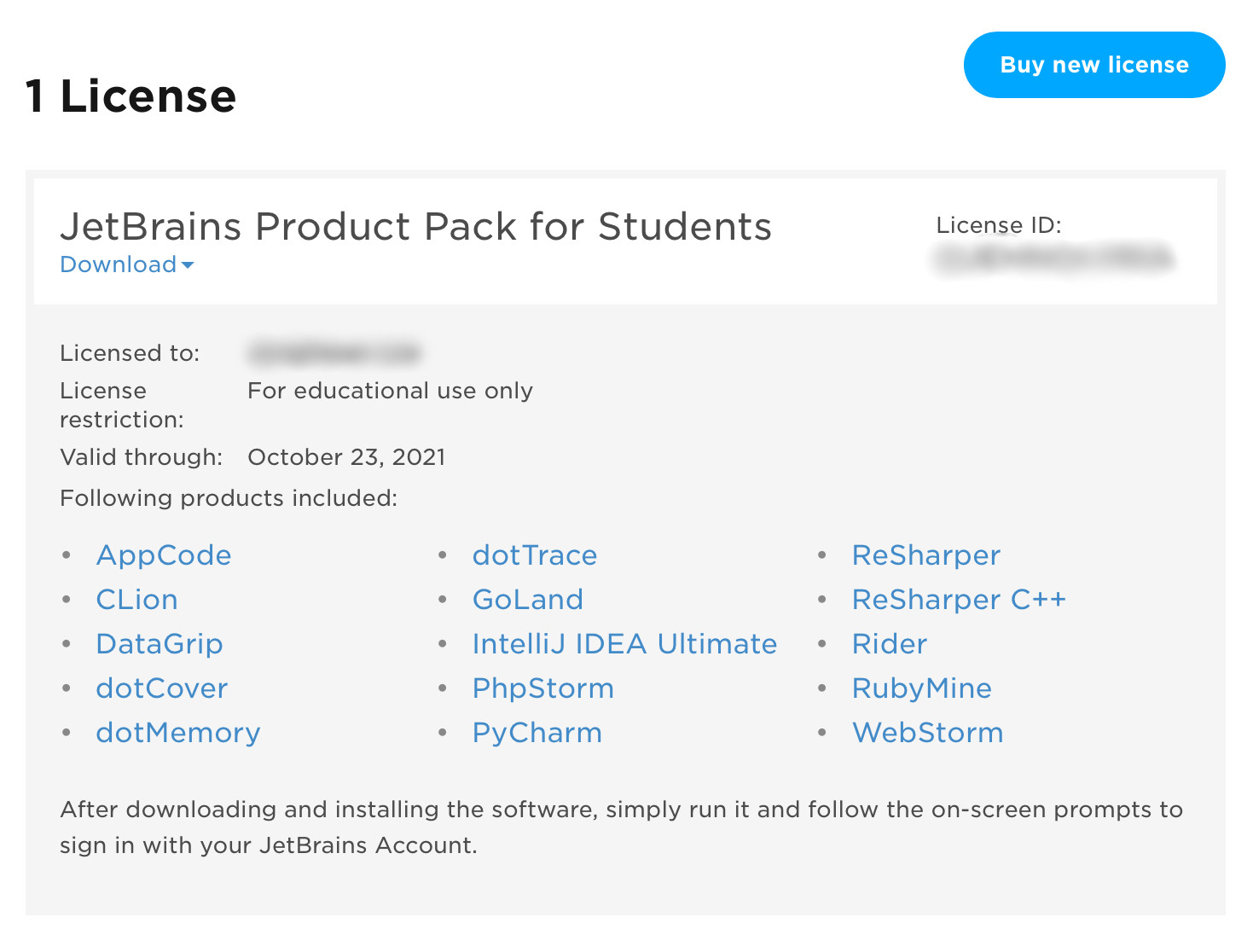 JetBrains IDE 학생용 라이센스 발급받기 - 미르의 IT 정복기