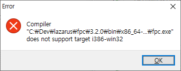 Lazarus 크로스 컴파일을 통한 Windows 95용 어플 만들기 실패의 기록