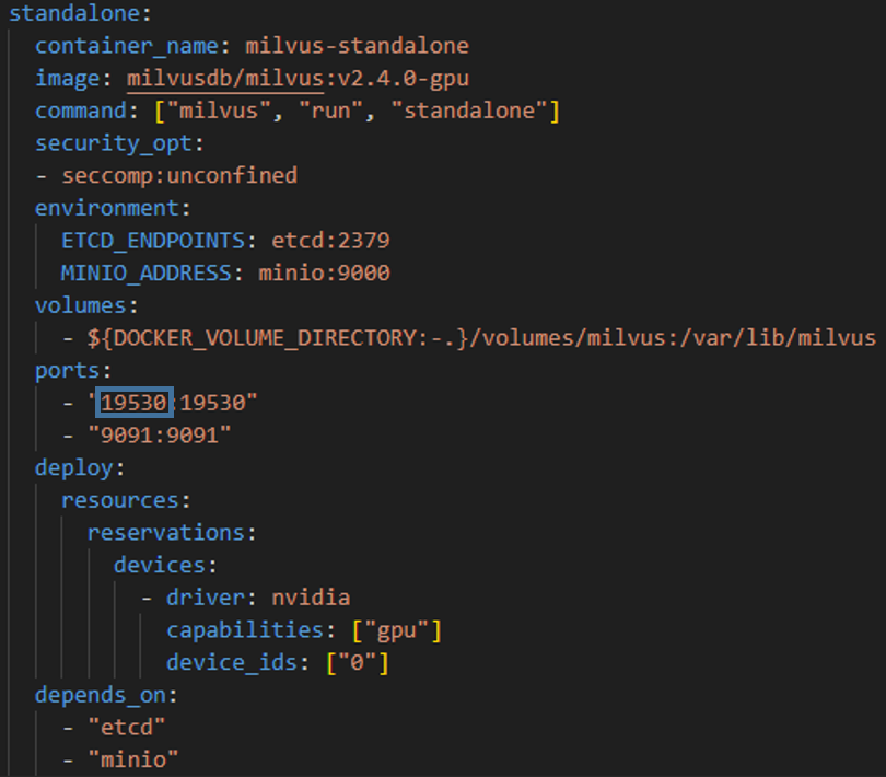 LLM with RAG - milvus server