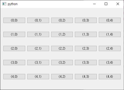 파이큐티 PyQt5 튜토리얼 5 - QGridLayout - 파이썬 GUI