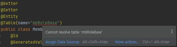 [springboot] [intellij] [jpa] Cannot resolve table