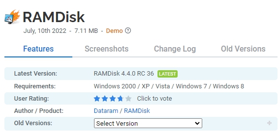 RAMDisk 무료 다운로드