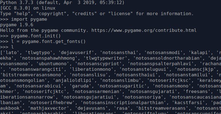 pygame 에서 텍스트 출력 :: NightShadow의 블로그