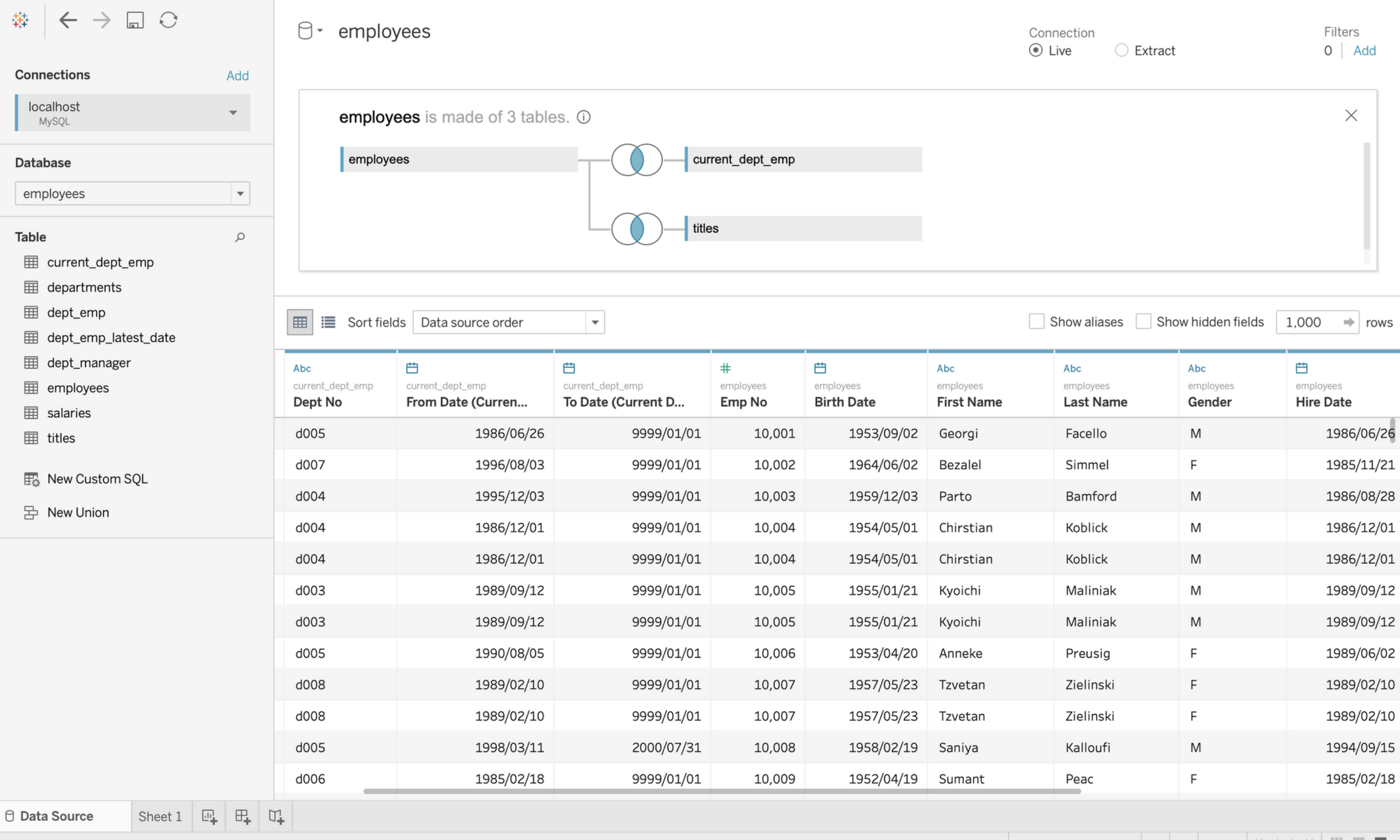 [Tableau] MySQL Server와 연결하는 다양한 방법