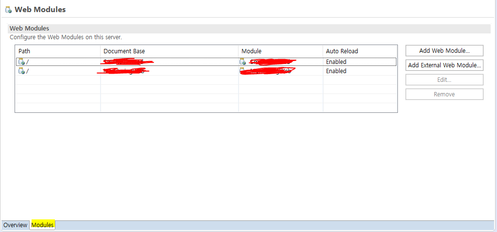 [Tomcat] Multiple Contexts have a path of
