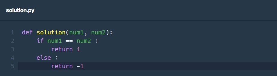 [프로그래머스Lv.0] 숫자 비교하기(Python)