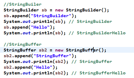 String, StringBuilder, StringBuffer