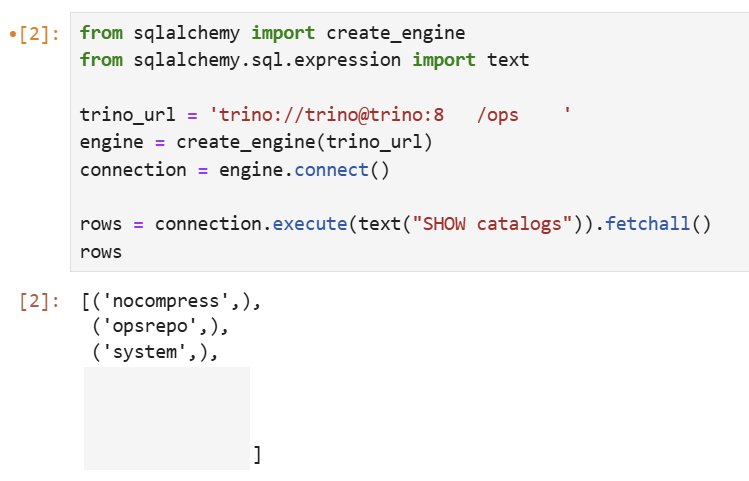 [Python] sqlalchemy - Trino 다루기