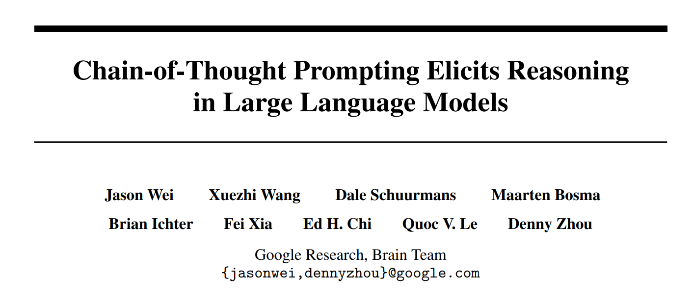 [논문리뷰] Chain-of-Thought Prompting Elicits Reasoning in Large Language Models