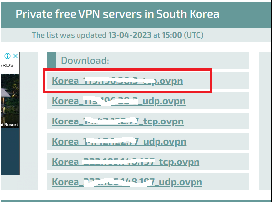 무료 VPN 사용 (Free OpenVPN)