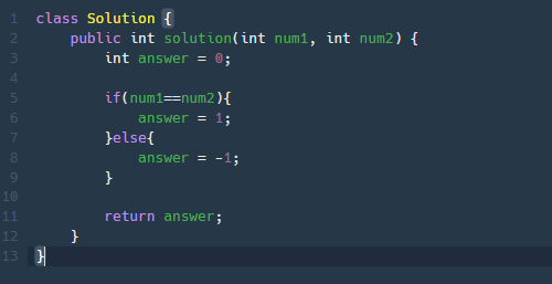 알고리즘 7일차 프로그래머스 기출 문제java 숫자비교하기