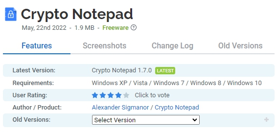 Crypto Notepad 무료 다운로드