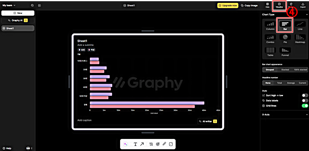 [ 무료 ] 그래프 그려주는 AI 사용법│그래피 AI