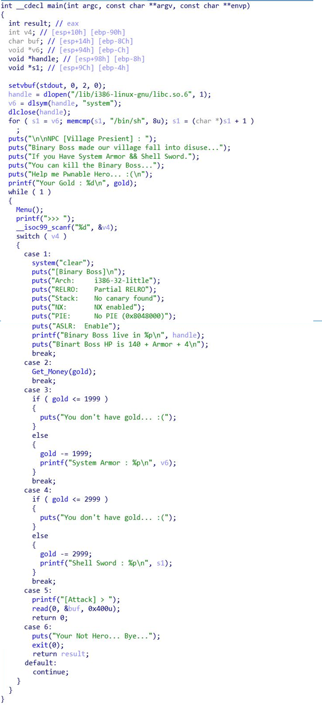 [HackCTF] pwnable: RTL_World 풀이